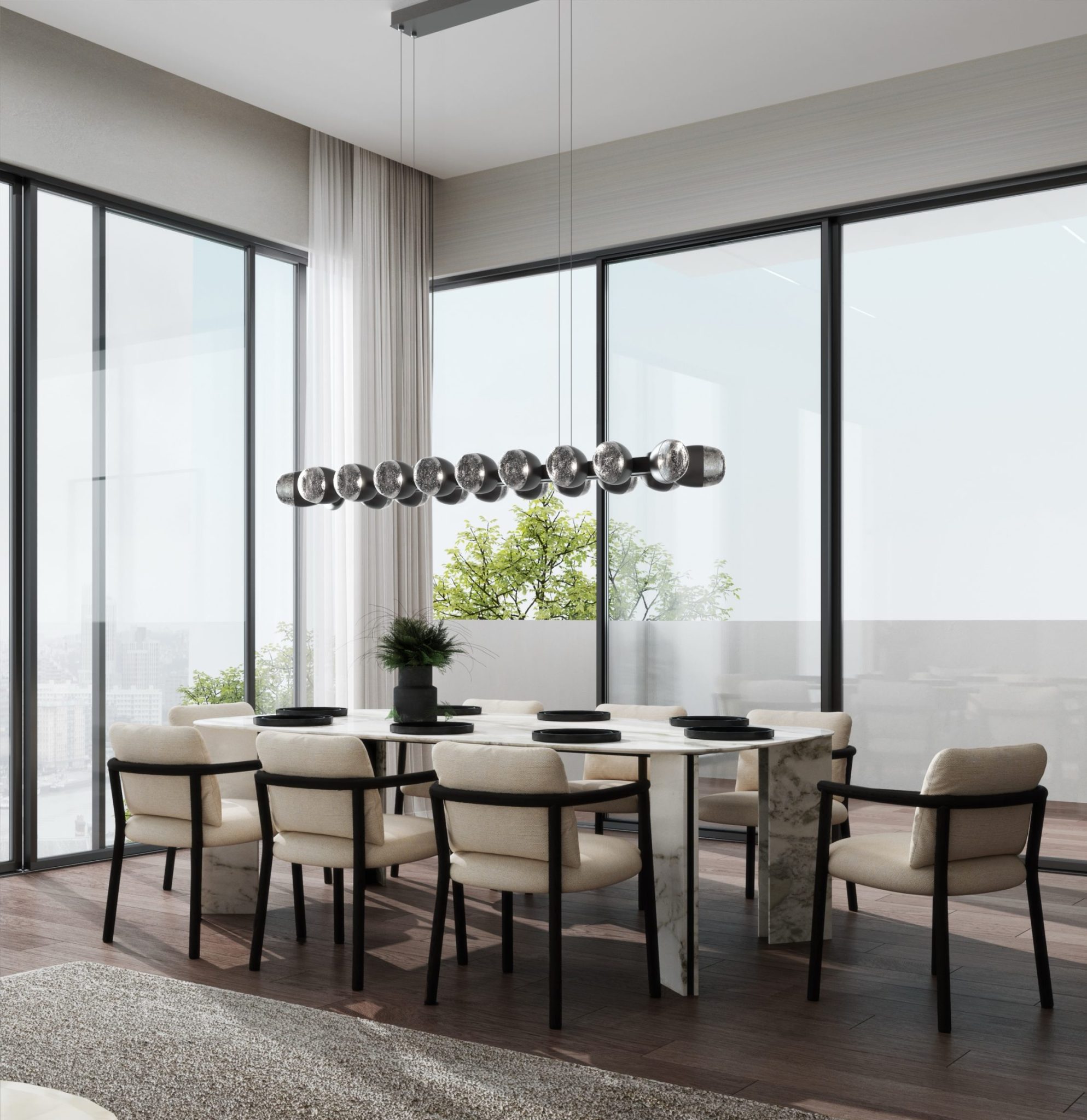 Pebble Linear Chandelier | Hammerton Studio